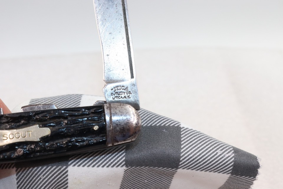 Vintage UTICA CUTLERY CO. UTICA N.Y. SCOUT Pocket Knife | eBay