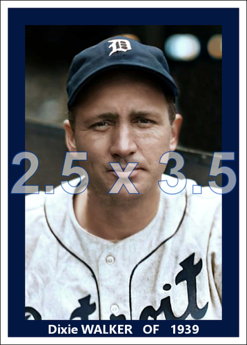 Dixie Walker - 1939 Detroit Tigers - choose a size - colorized print | eBay