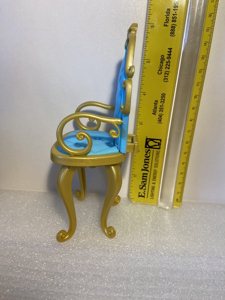 BARBIE ISLAND PRINCESS - MAGICAL CASTLE - Blue & Gold Vanity Chair | eBay
