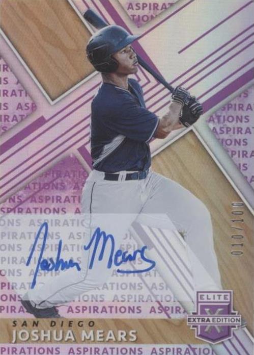 2019 Panini Elite Extra Edition - Joshua Mears #48 Aspirations Purple ...
