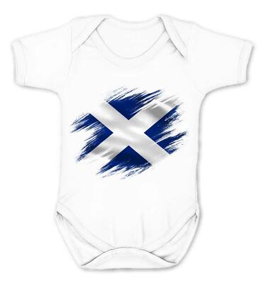Scotland Flag Kids Babygrow Scottish Rugby Newborn Kids Supporter Proud ...