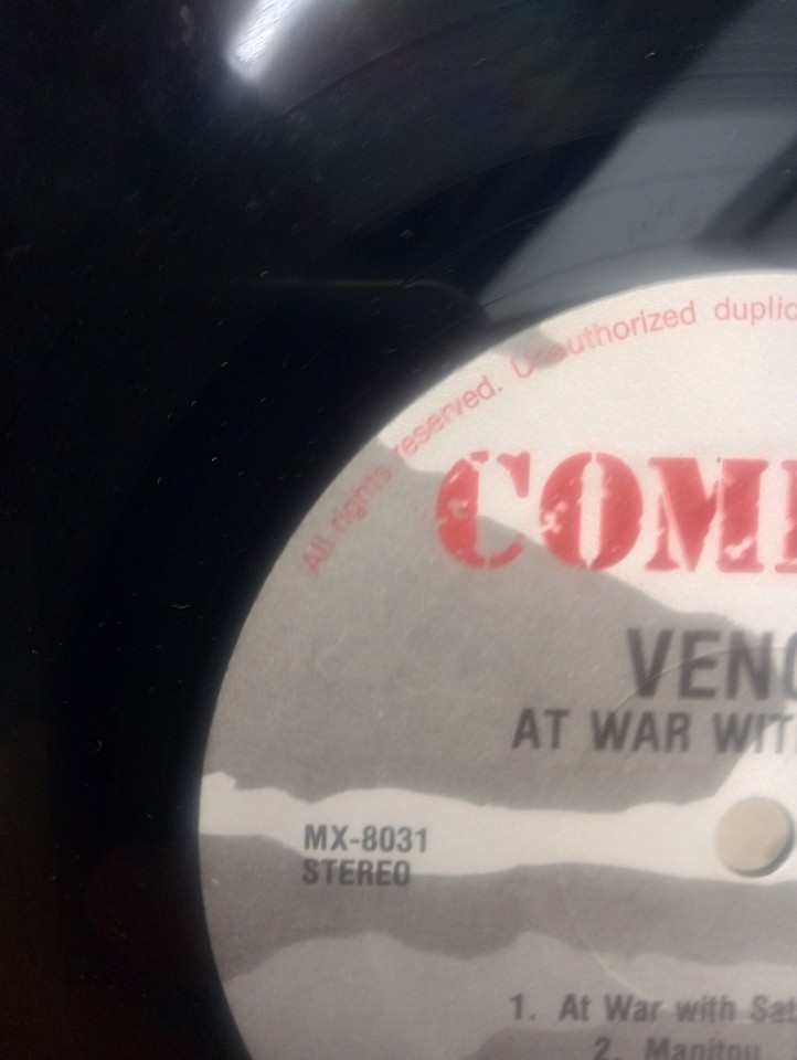 Venom At War With Satan vinyl record combat 1985 silver label MX-8031 VG+/VG. | eBay