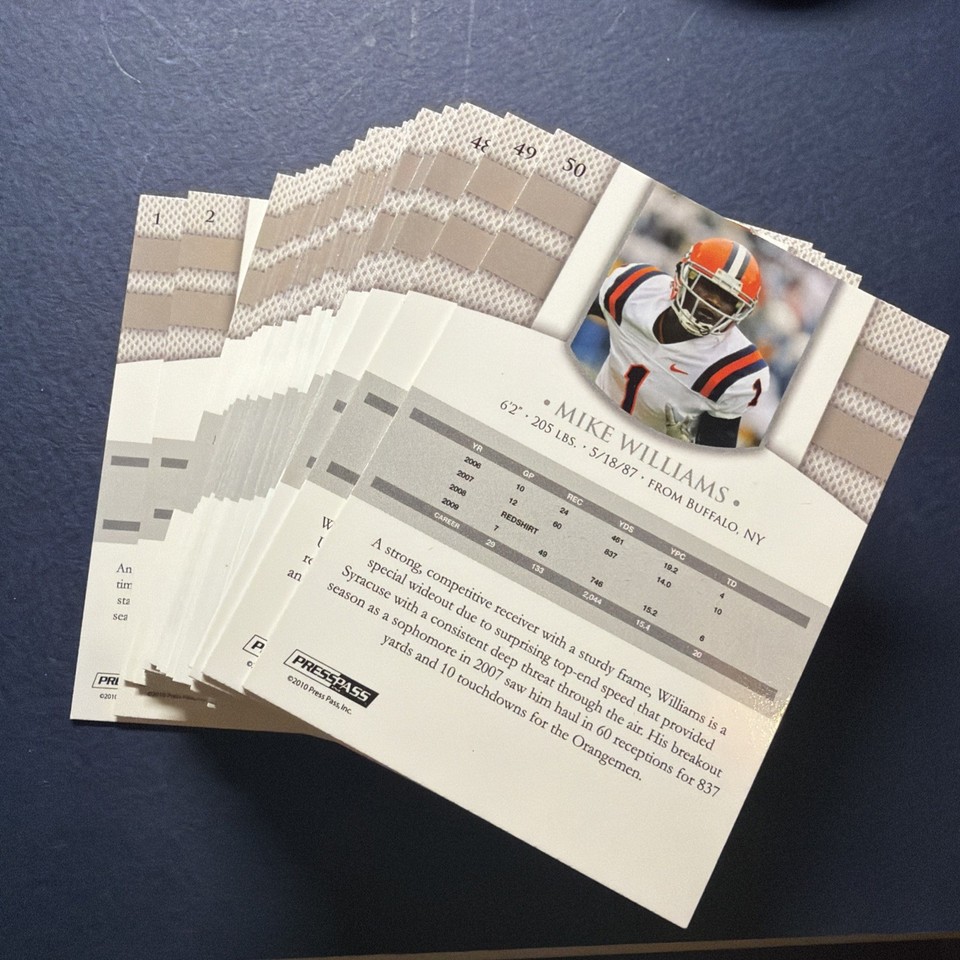 2010 Press Pass PE Portrait Edition Complete 50 Card Set Rob Gronkowski ...