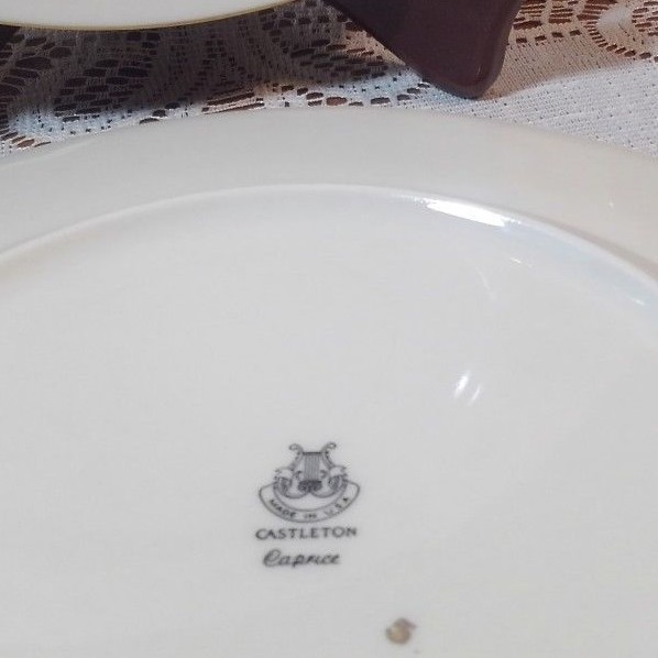 Vintage Turquoise n Gray Castleton China “Caprice” Salad Plate. | eBay