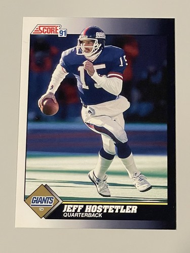 1991 Score Football #475 Jeff Hostetler - Giants - WVU Mountaineers | eBay