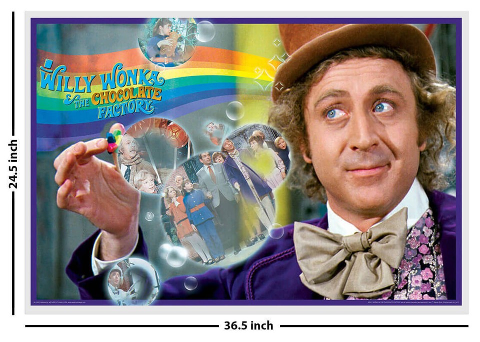 Willy Wonka - Rainbow Poster 36.5" x 24.5" Laminated | eBay
