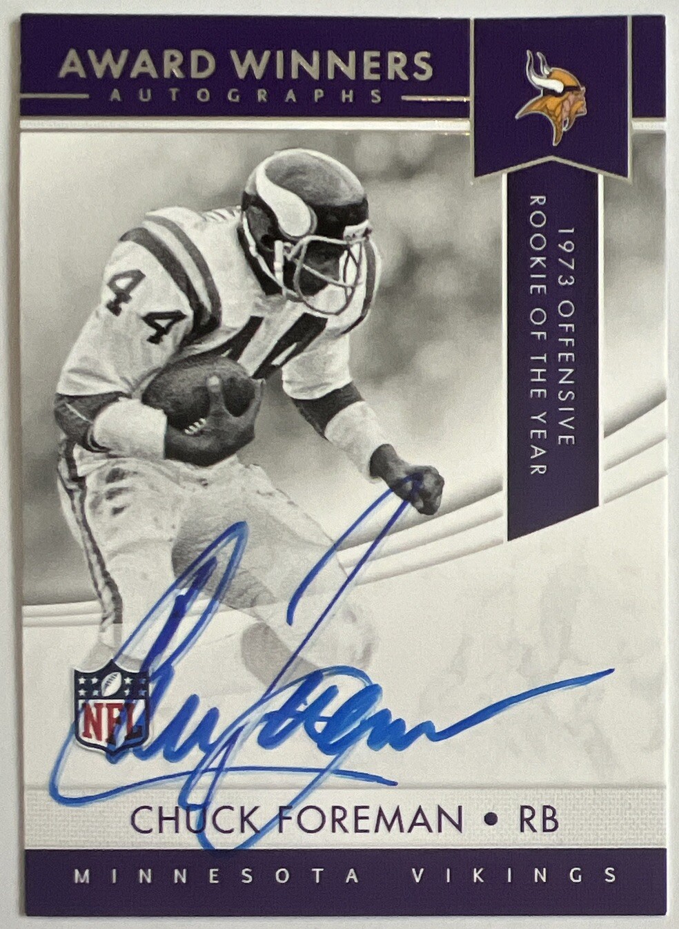 Chuck Foreman 2017 Panini Award Winners On-Card Autograph #AWA-CF ...