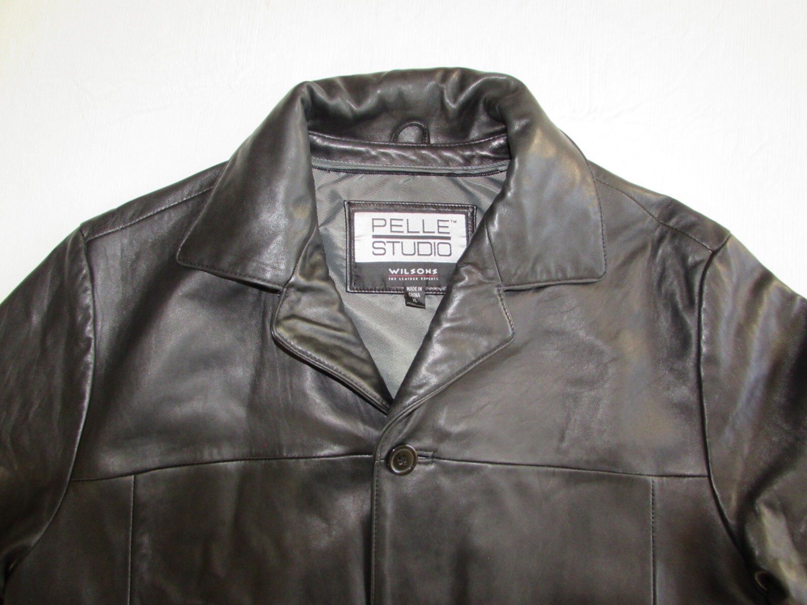 Wilsons Leather Pelle Studio Black Men's Jacket Butto… - Gem
