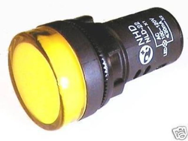 22mm 22 MM PILOT LIGHT LED 110-120 V AC/DC AMBER REPLACE TELE | eBay