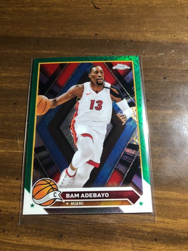 2023-2024 Topps Chrome Basketball Bam Adebayo Green Refractor Miami ...
