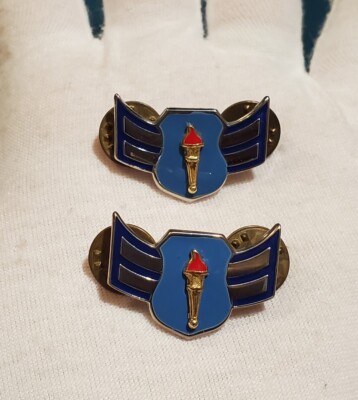 Pair of US Air Force JROTC Cadet Metal Badges & Clutchback Pins, ROTC ...
