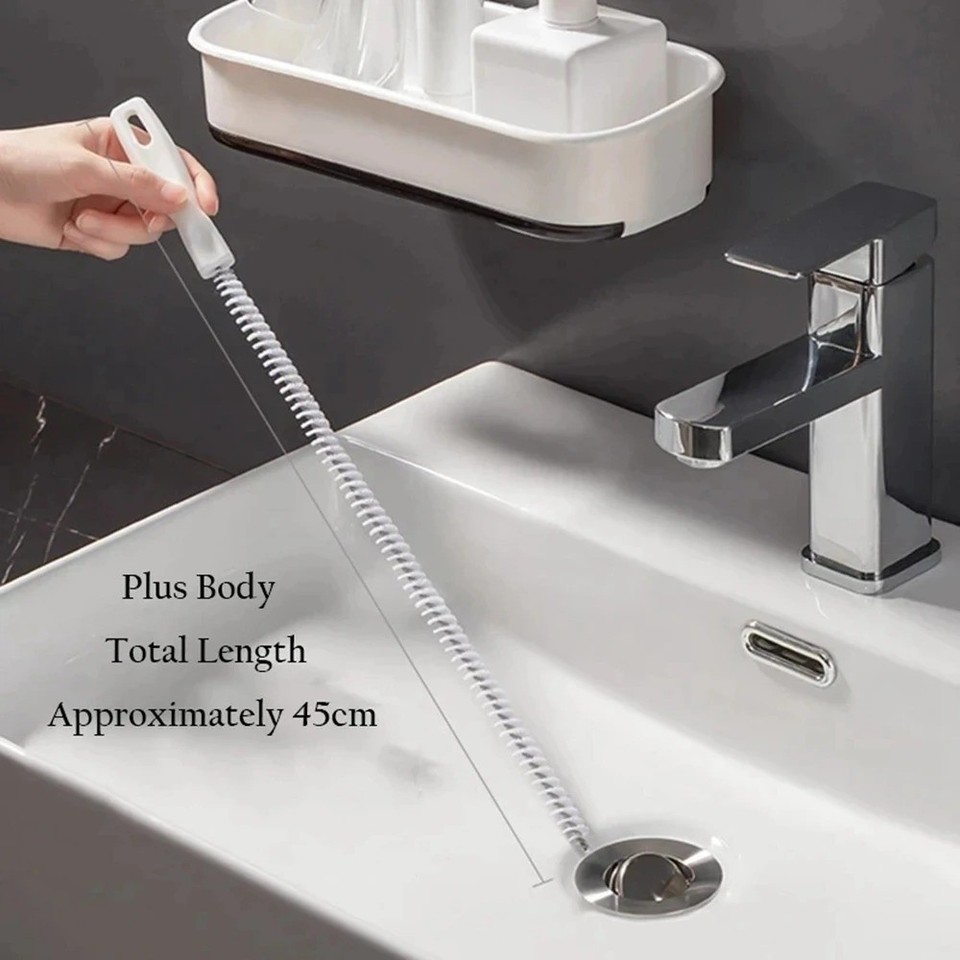 Drain Cleaning Brush Flexible Sink Pipe Hair Clog Remover Tool | eBay