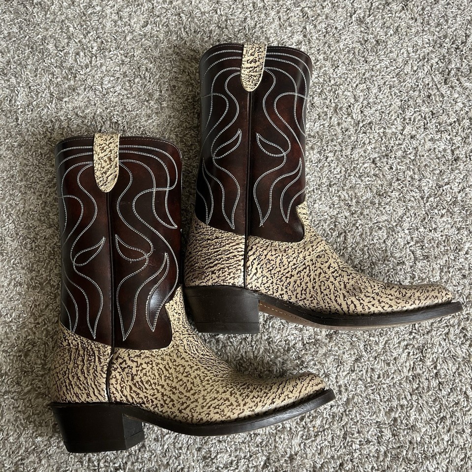 Rodeo Texas Boot Co Men’s Cowboy Boots Exotic Leather USA Made Size 8.5 ...