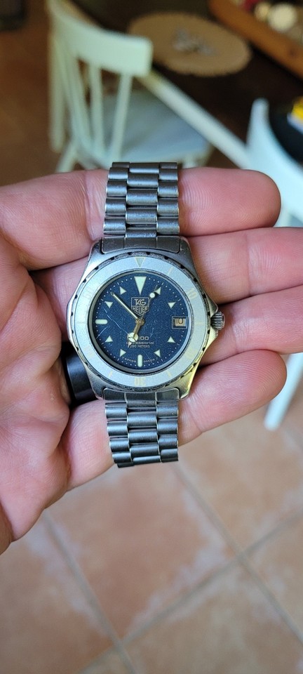 Tag Heuer 972.606 Mens 2000 Series Professional Watch Blue Moondust ...