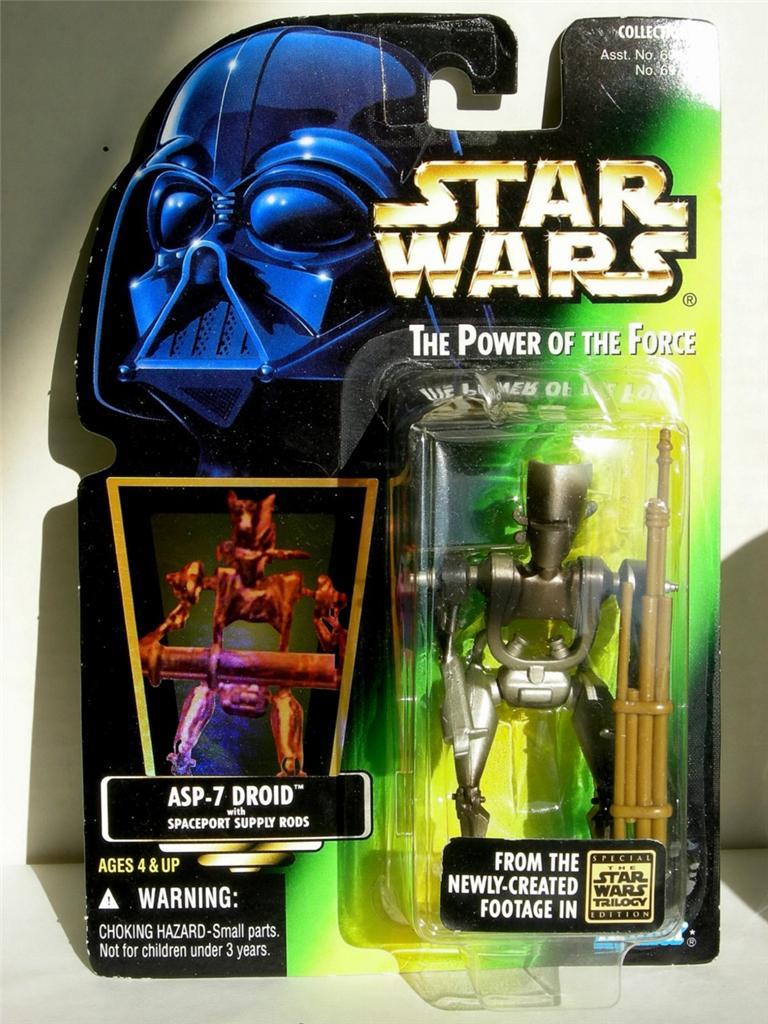 ASP-7 DROID W/ SPACE PORT RODS STAR WARS FIGURINE MINT IN PACKAGE | eBay