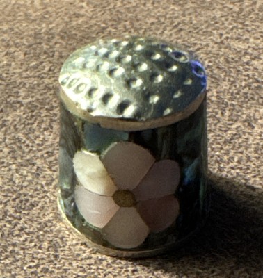 Vintage Cloisonné Flower Thimble | eBay