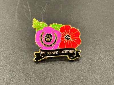 We served together Animals enamel NEW pin badge 2024 purple poppy | eBay UK