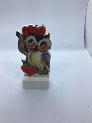 Vintage Valentine on a Hard Plastic Stand | eBay