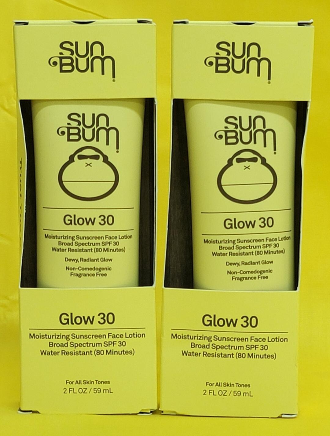 Lot Of 2 New Sun Bum Glow 30 Moisturizing Sunscreen Face Lotion. ~Exp ...