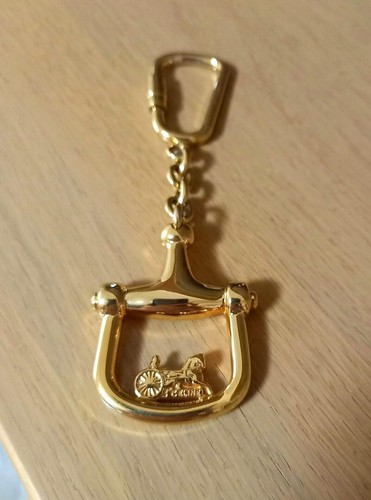 CELINE Carriage Keychain - Elegant Gold Horse-Drawn Bag Charm Rare ...