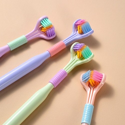 3 Sided Toothbrush Autistic Sensory Adult Children Tooth-Hugging Deep ...