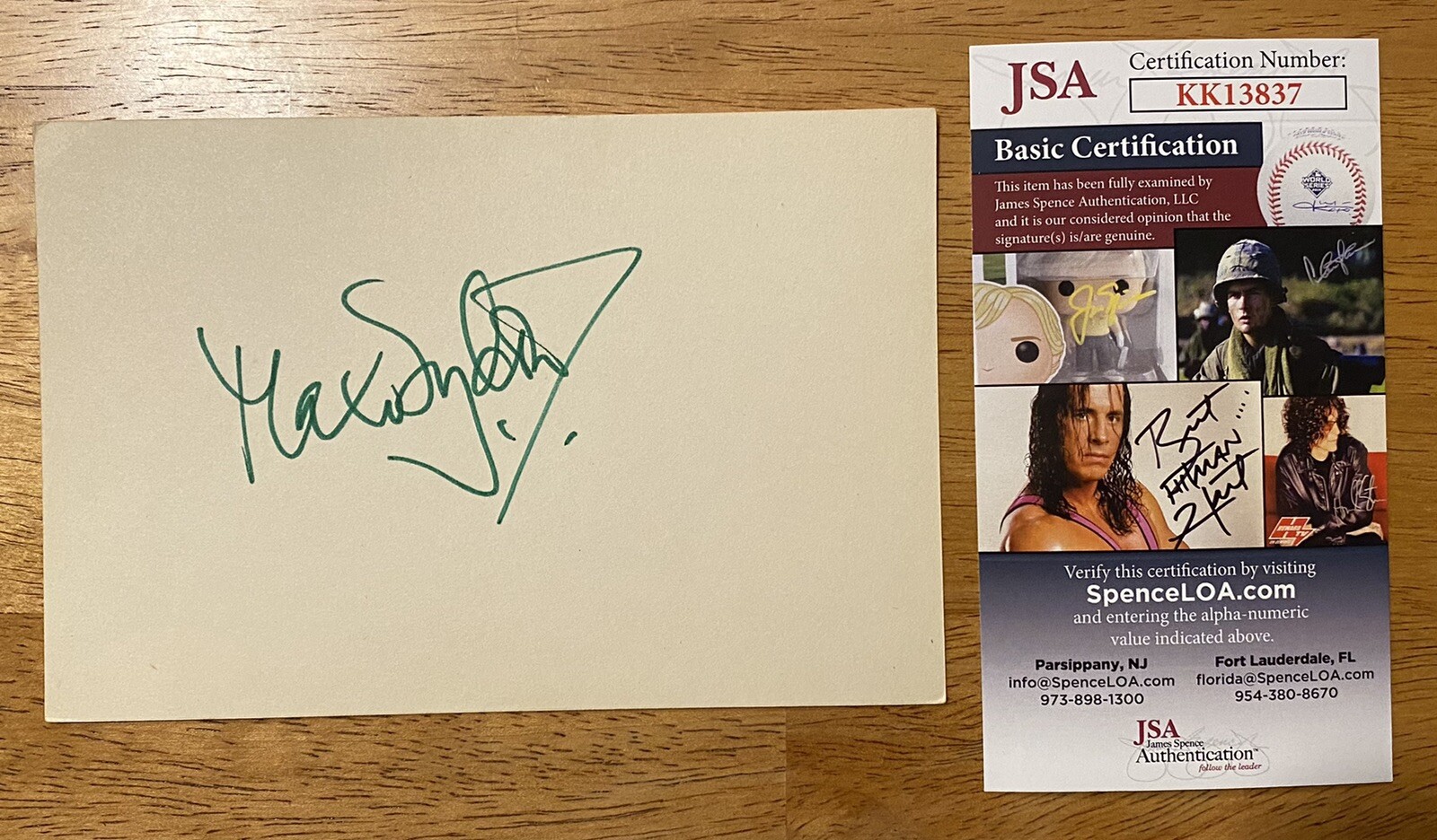 Max Von Sydow Signed Autographed 4x6 Card JSA Certified Exorcist Star ...