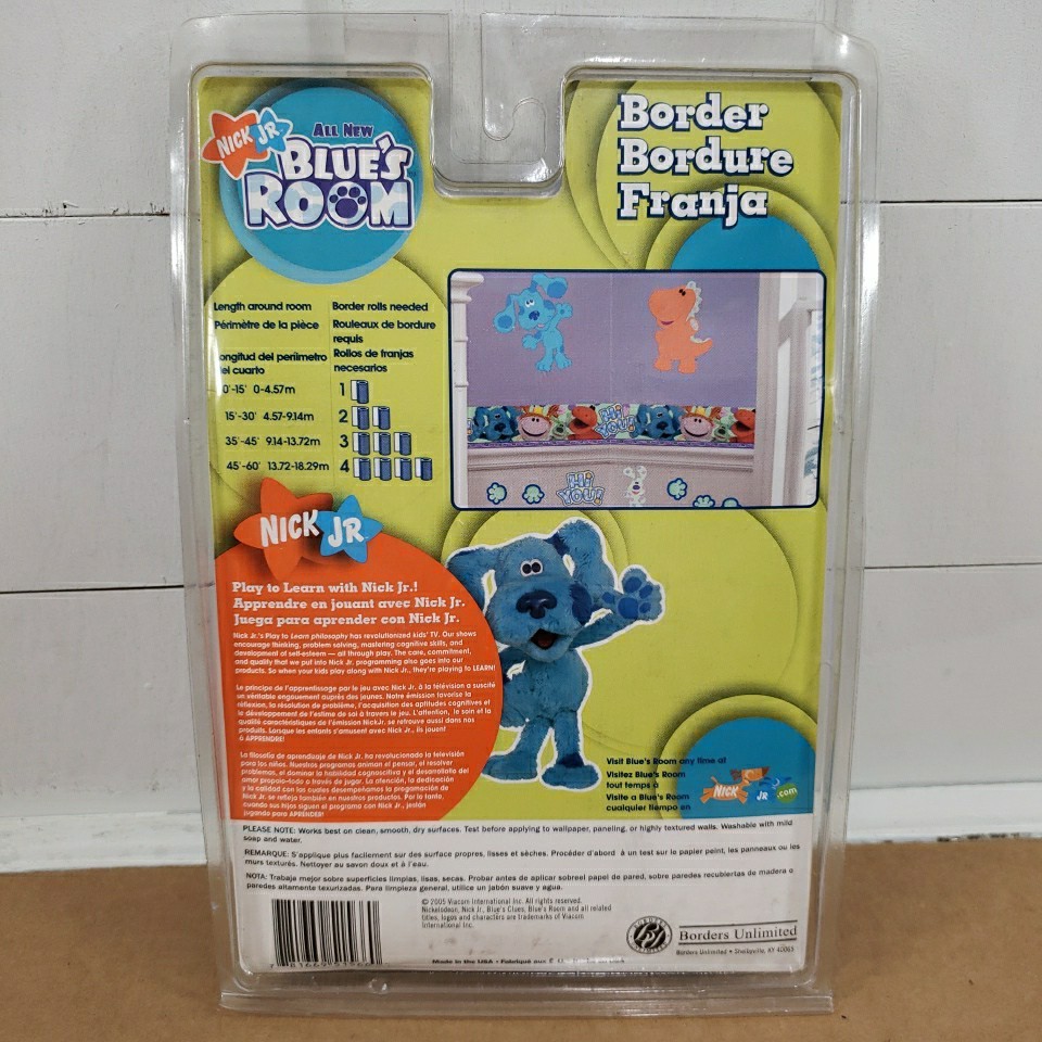Nick Jr Blue's Clues Blues Room Border New 2005 | eBay