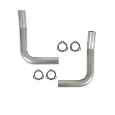 SBC Block Hugger Reducer Tubes - 2.5" Steel Exhaust Pipes - Pair ...