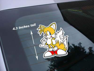 tails decal sticker for sonic video game character | eBay