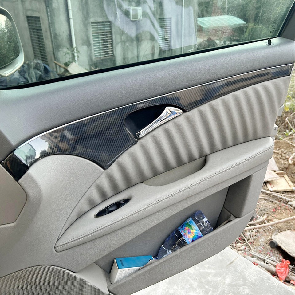 For 2003-2008 Benz E Class W211 5D Carbon Fiber Sticker Inner Panel ...