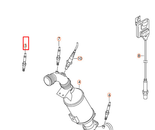 OEM VOLKSWAGEN CRAFTER MK1 OXYGEN EXHAUST GAS SENSOR PROBE 076906088C ...