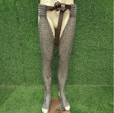 Chainmail Chausses Leggings – 9mm Flat Ring Mild Steel Leg Armor | eBay