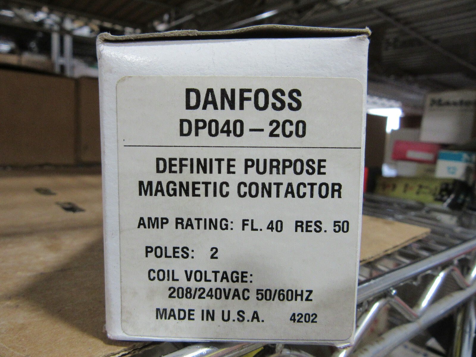 Danfoss Tyco DP040-2C0 Definte Purpose Contactor 2P 50A Res. 240VAC ...