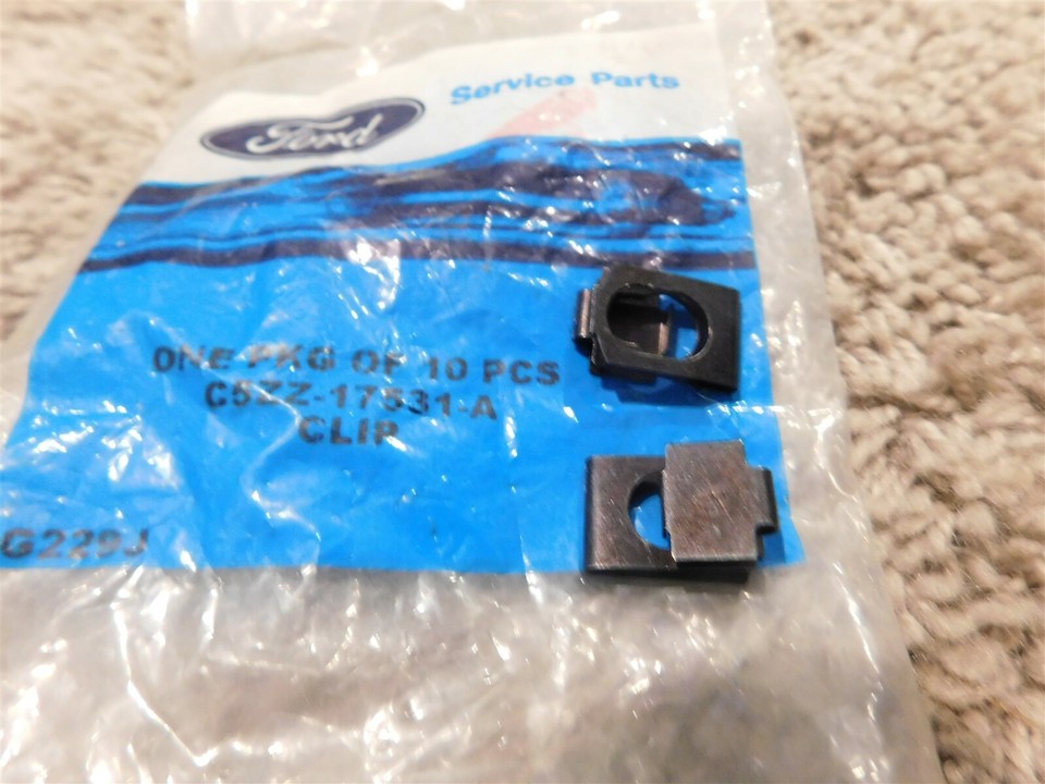 NOS 1965 - 1973 FORD MUSTANG WINDSHIELD WIPER ARM RETAINER CLIPS 2PCS ...