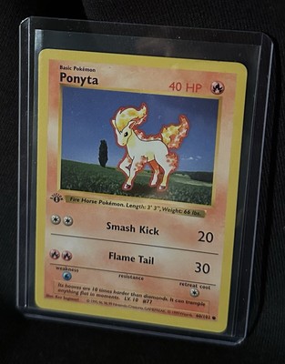 Pokemon 1999 Ponyta Base Set FIRST EDITION Shadowless Common 60/102 | eBay
