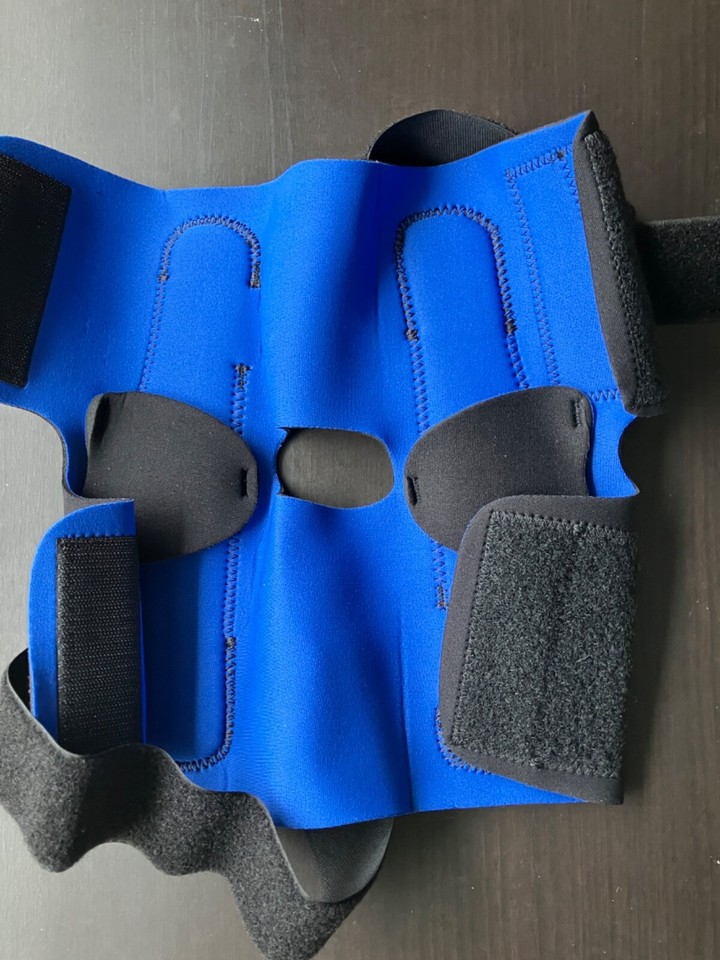 Ossur Neoprene Wrap Round Hinged Knee Support blue black New Open Box ...