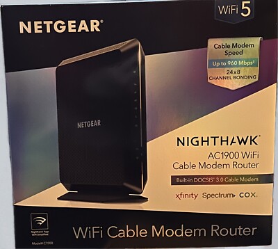 Netgear AC1900 WiFi Cable Modem Router Combo Model C7000v2 | eBay
