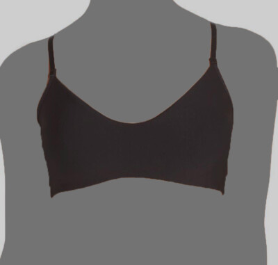 $85 Commando Women's Black Solid Soft Stretch Butter Bralette Bra Size ...