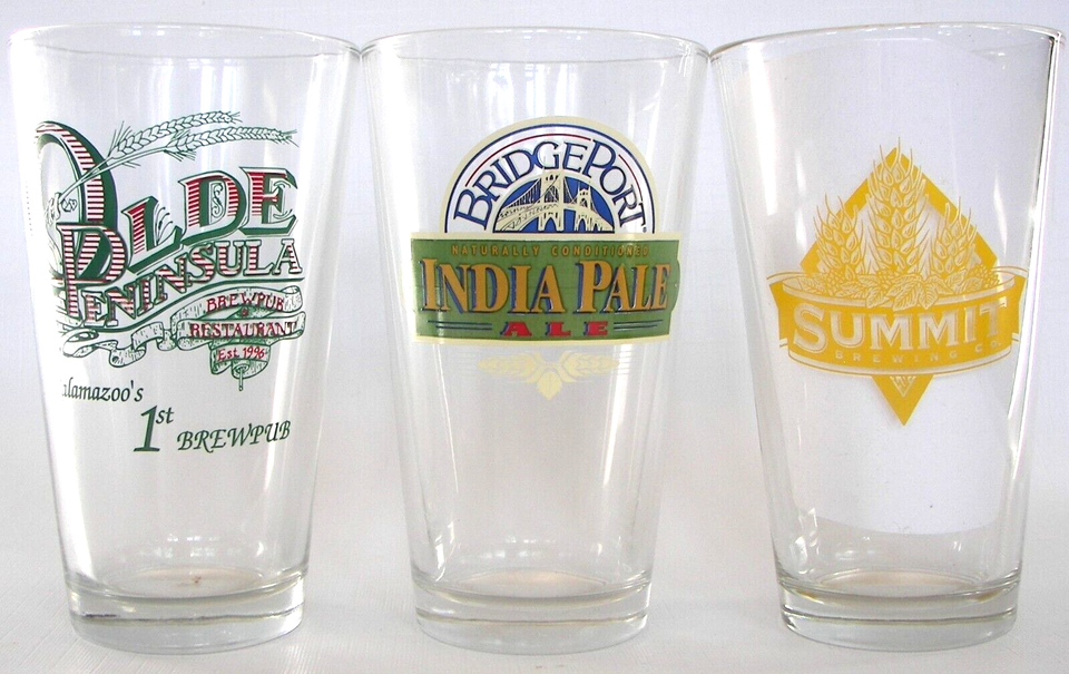 National micro beer, brewery pint glasses, your choice, pick 4 of 10 | eBay