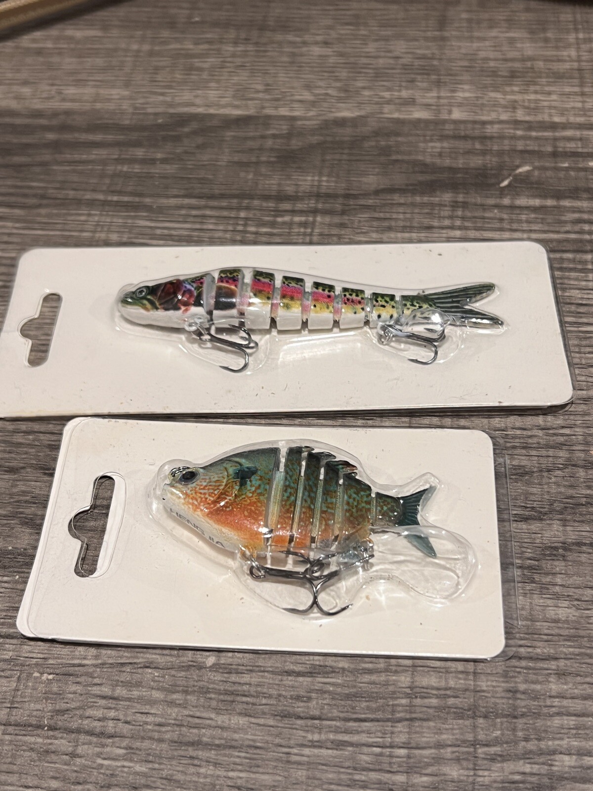 New Pair HENGJIA fishing lures 4" Trout lure and 2.5" Blue Gil lure ...