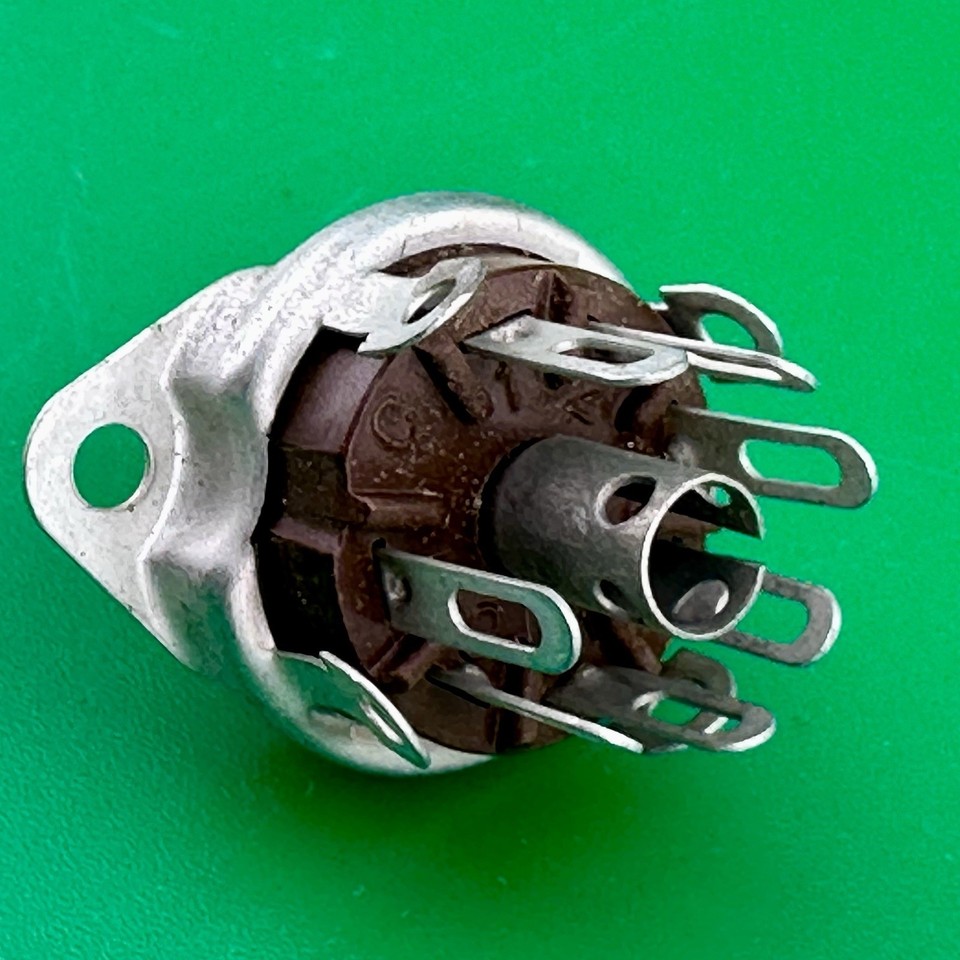1 Vintage 7-Pin CINCH Vacuum Tube Socket Brown Bottom Mount / AUDIO | eBay