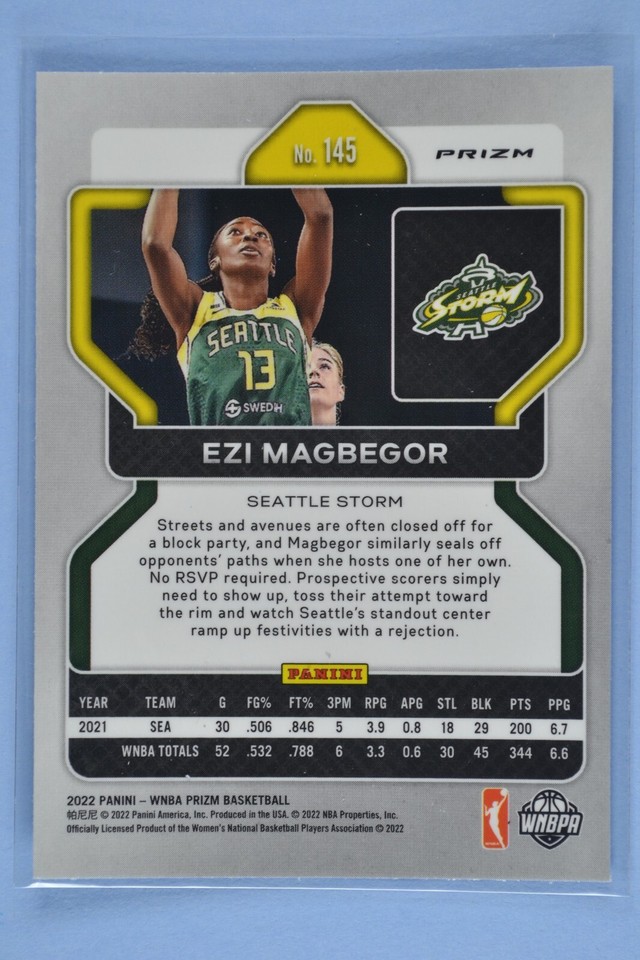 EZI MAGBEGOR 2022 Panini Prizm WNBA Silver Holo Seattle Storm #145 | eBay