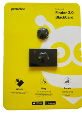 Pebblebee Finder 2.0 BlackCard Bluetooth locate items up 500Ft Range | eBay