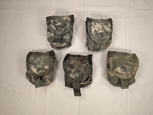 5 Military Hand Grenade Pouch, Army ACU Digital Camo MOLLE II Pouches ...
