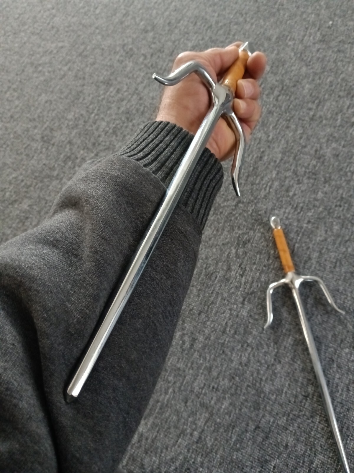 TWO Japanese 15" Sai Martial Arts Weapons Ryukyu Kobudo Jitte Tokidu ...