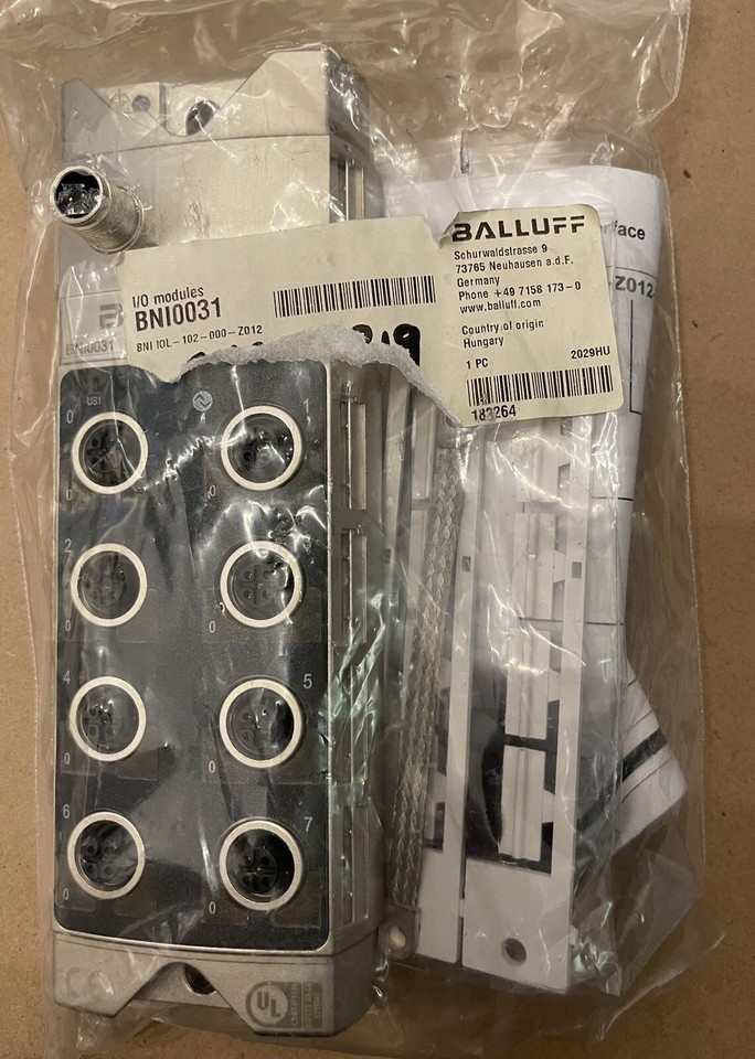 Balluff BNI0031 I/O Module 8-Port Connector 4-Pin Plug Hub M12 | eBay