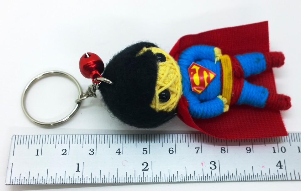 Superman Handmade Rope Keyring Charm SUPER HERO Keyring Cute Souvenir ...