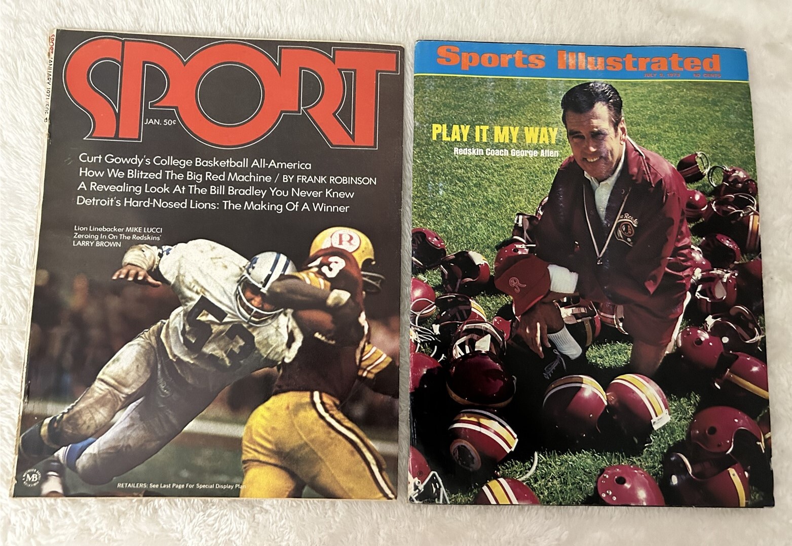 1973 Sports Illustrated WASHINGTON REDSKINS George ALLEN No Lab LARRY ...