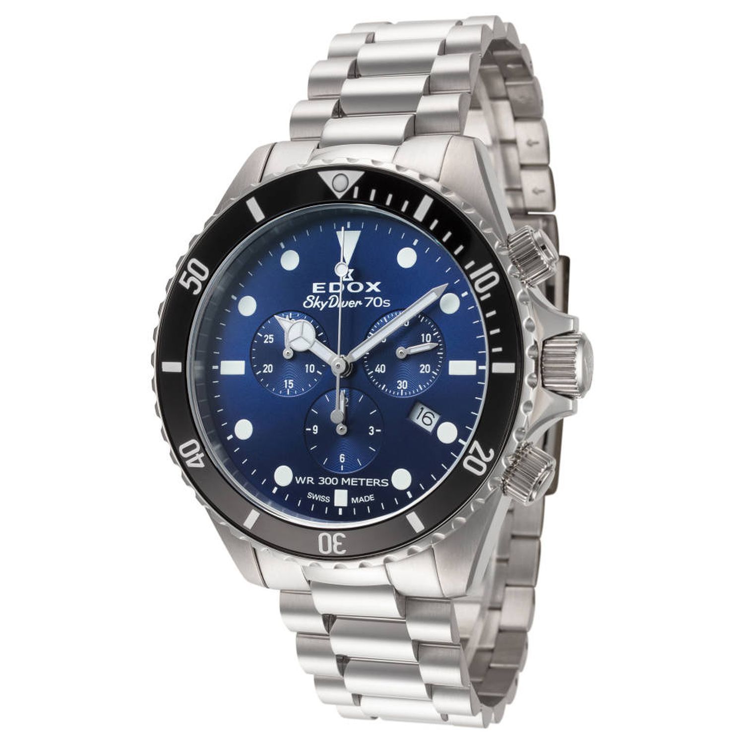 Edox 10238 3NM BUI Men's Skydiver Blue Quartz Watch | eBay