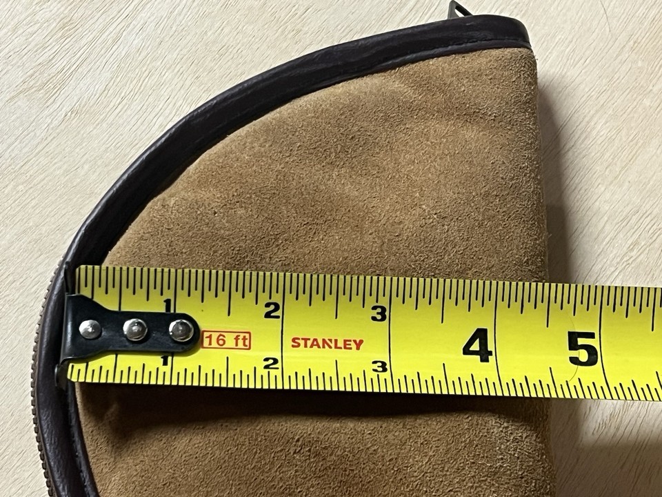 Vintage Brown Suede Leather Soft Pistol Case (Gun Rug) w/ Sheepskin ...